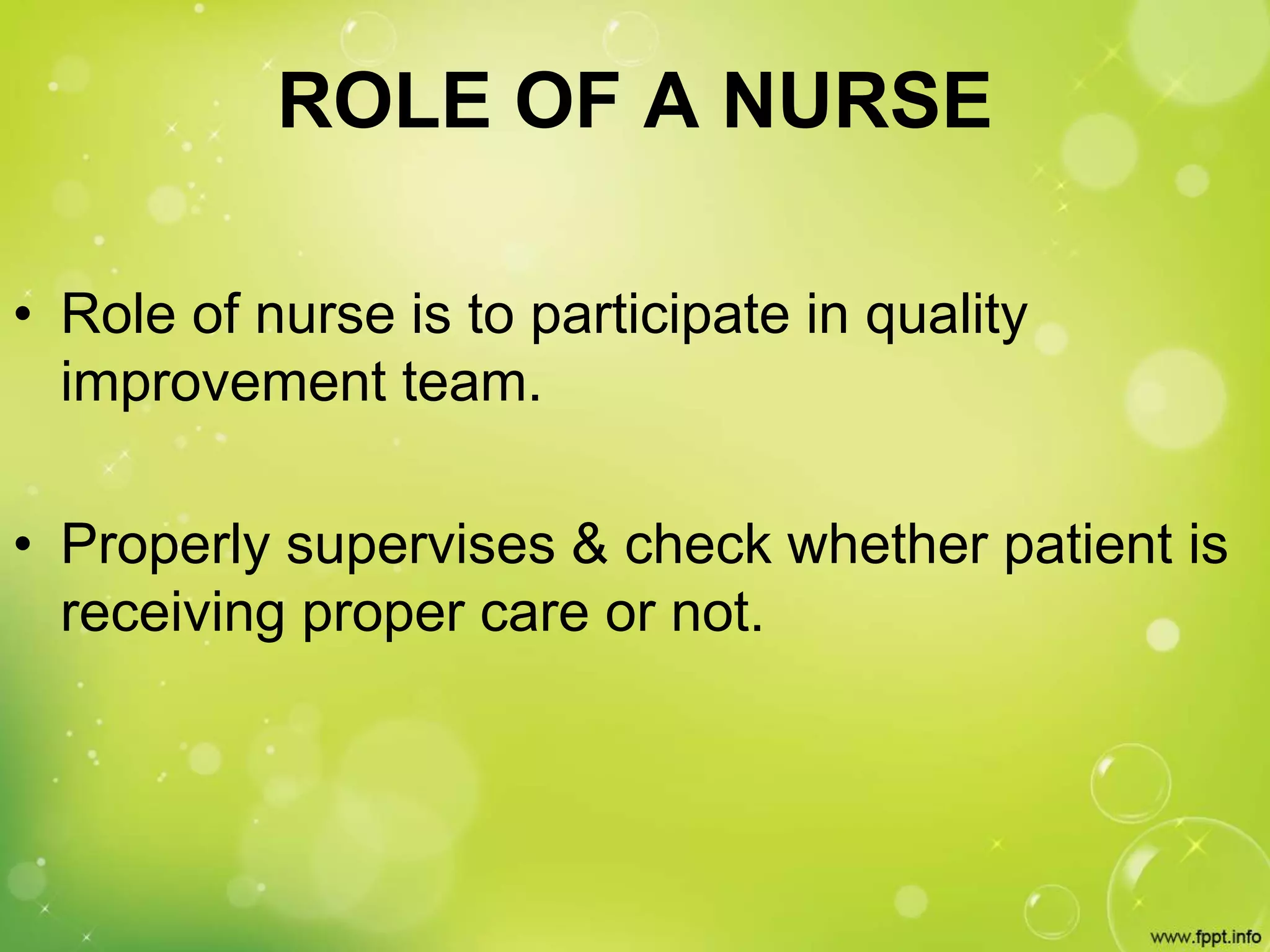 Quality assurance in nursing | PPTX