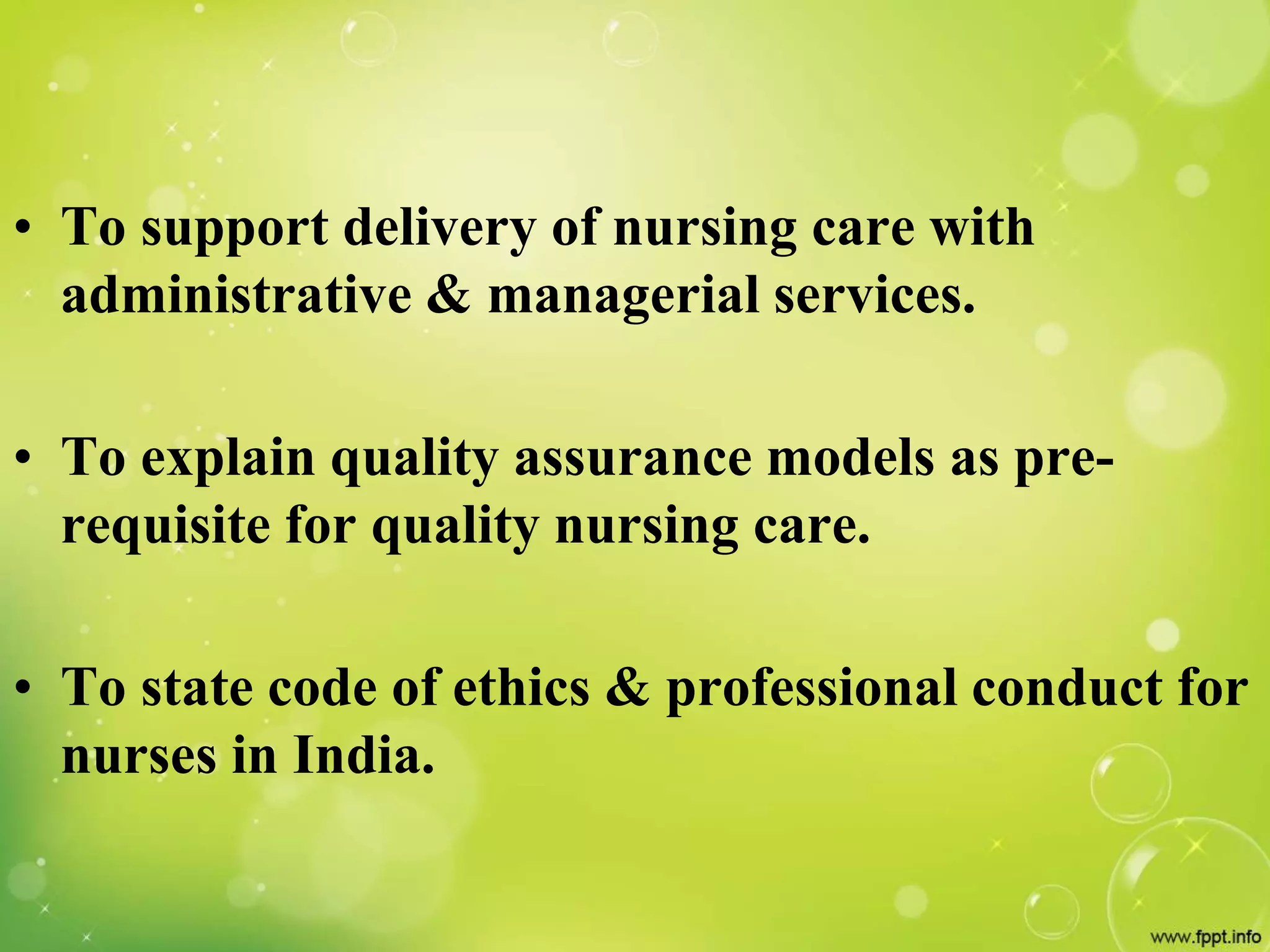 Quality assurance in nursing | PPTX