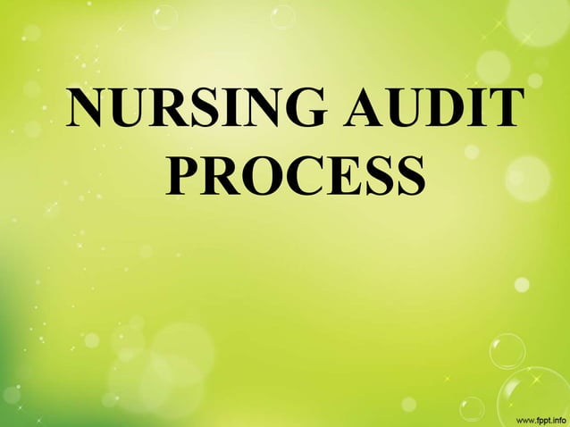 Quality assurance in nursing | PPTX