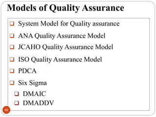 Quality assurance in nursing | PPTX