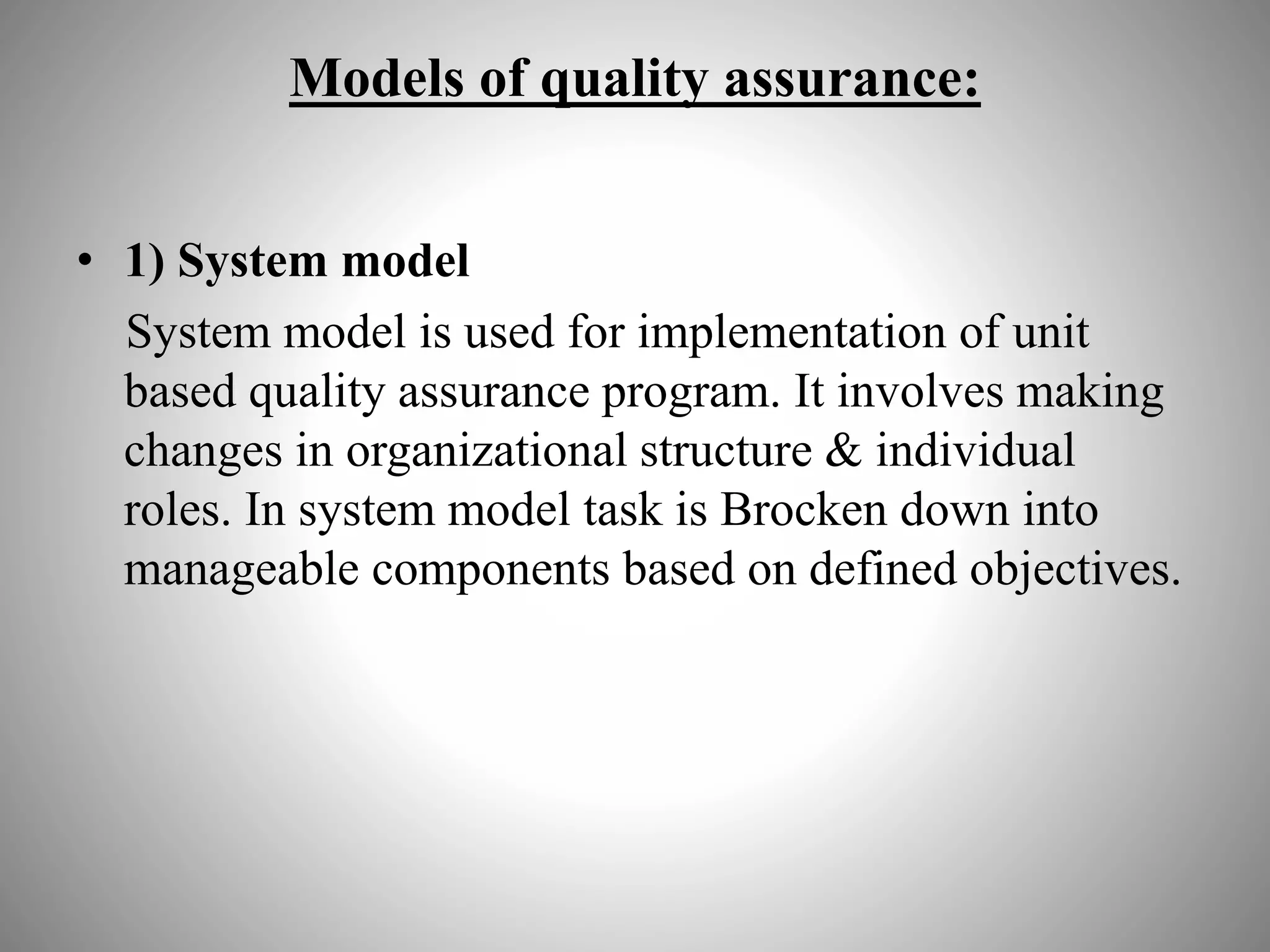 Quality assurance in nursing | PPTX