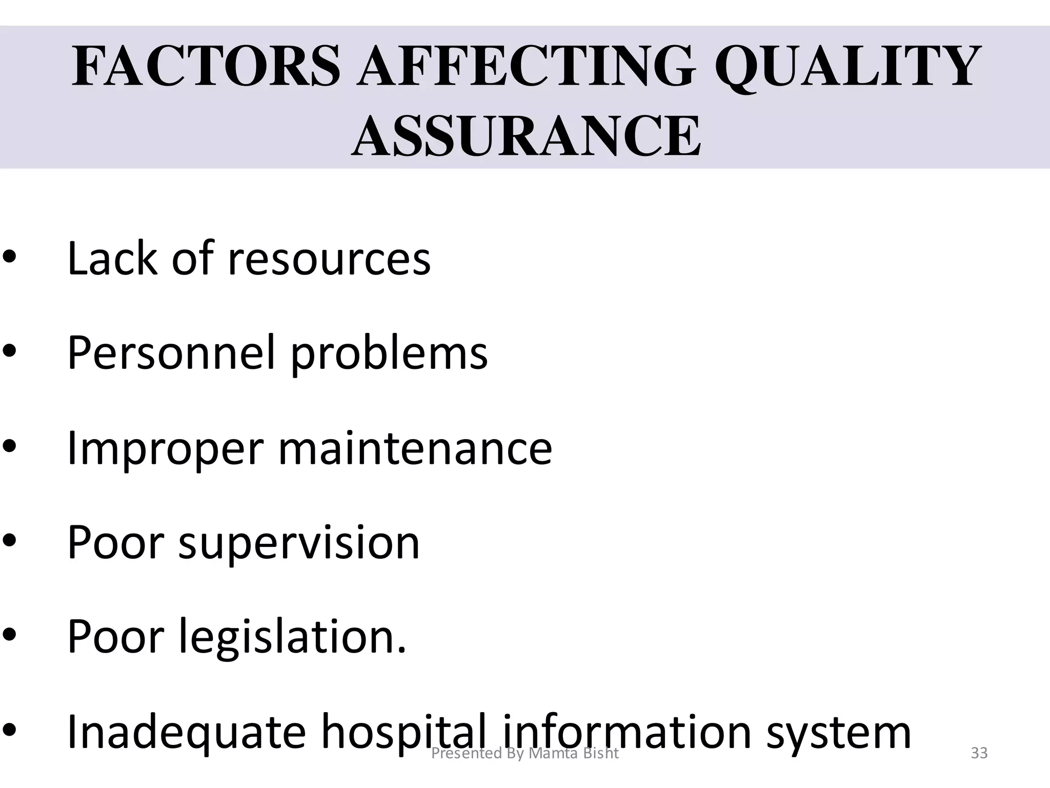 Quality assurance in nursing | PDF