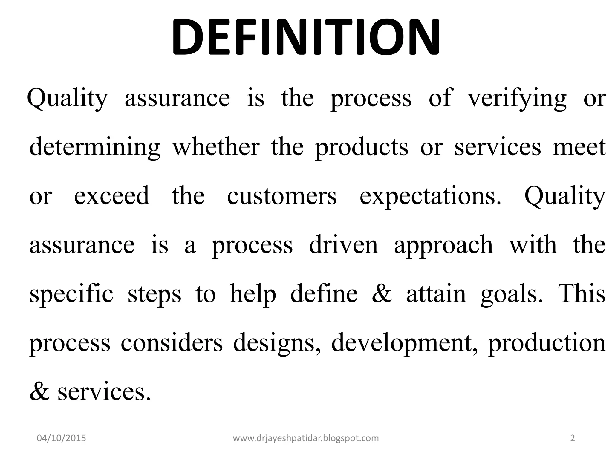 Quality assurance in obstetrics | PDF