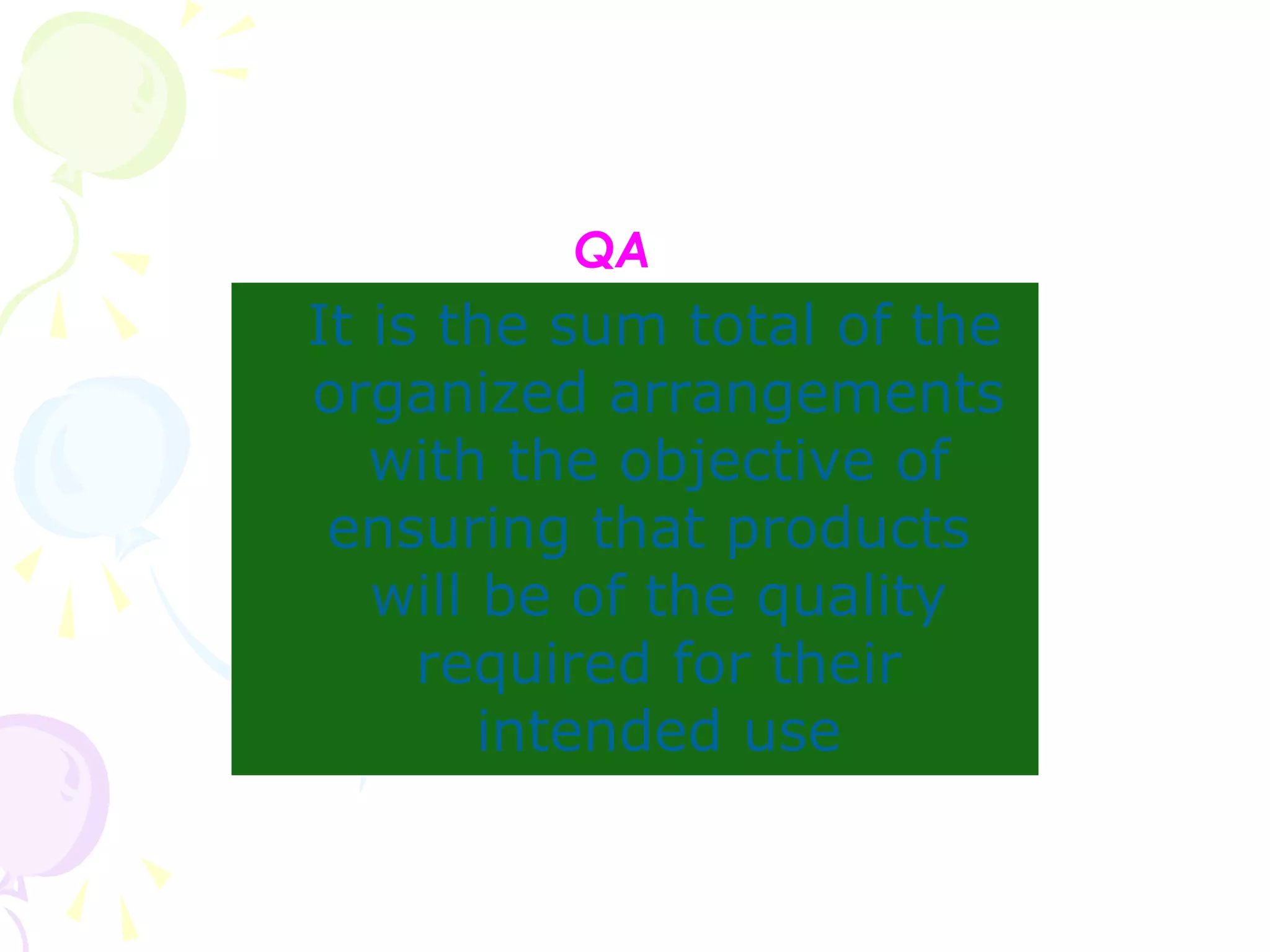 Quality Assurance in Pharmaceuticals | PPT