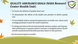 QUALITY ASSURANCE MODELS in nursing Management | PPTX