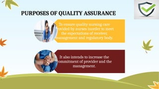 QUALITY ASSURANCE MODELS in nursing Management | PPTX