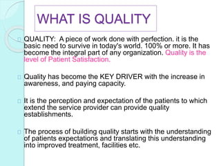 Quality assurance & monitoring in opd and outreach services | PPTX