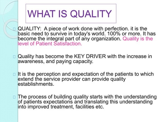 Quality assurance & monitoring in opd and outreach services | PPTX