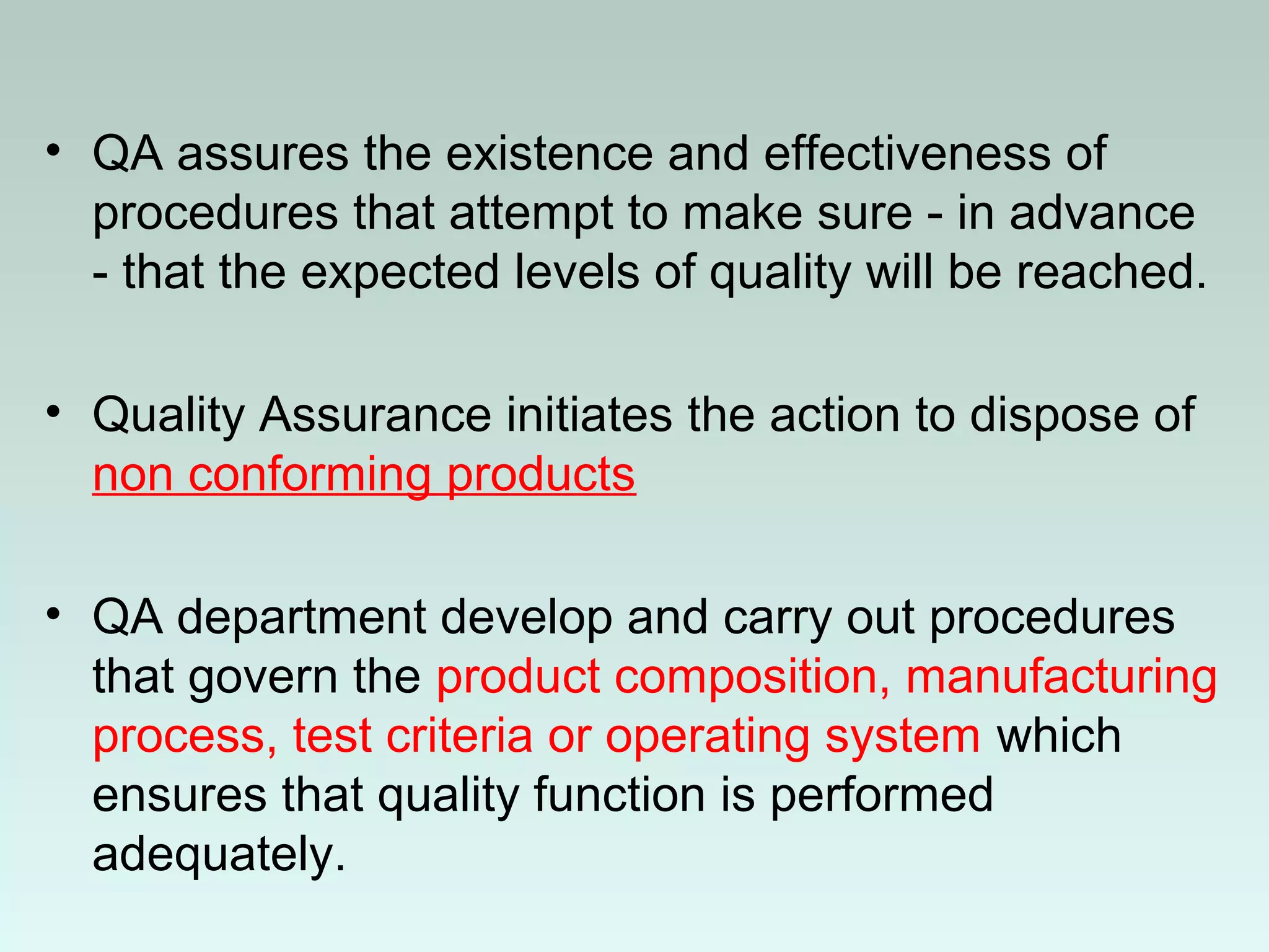 Quality Assurance | PPT