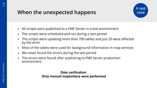 Quality Assurance of FME Scripts | PPT