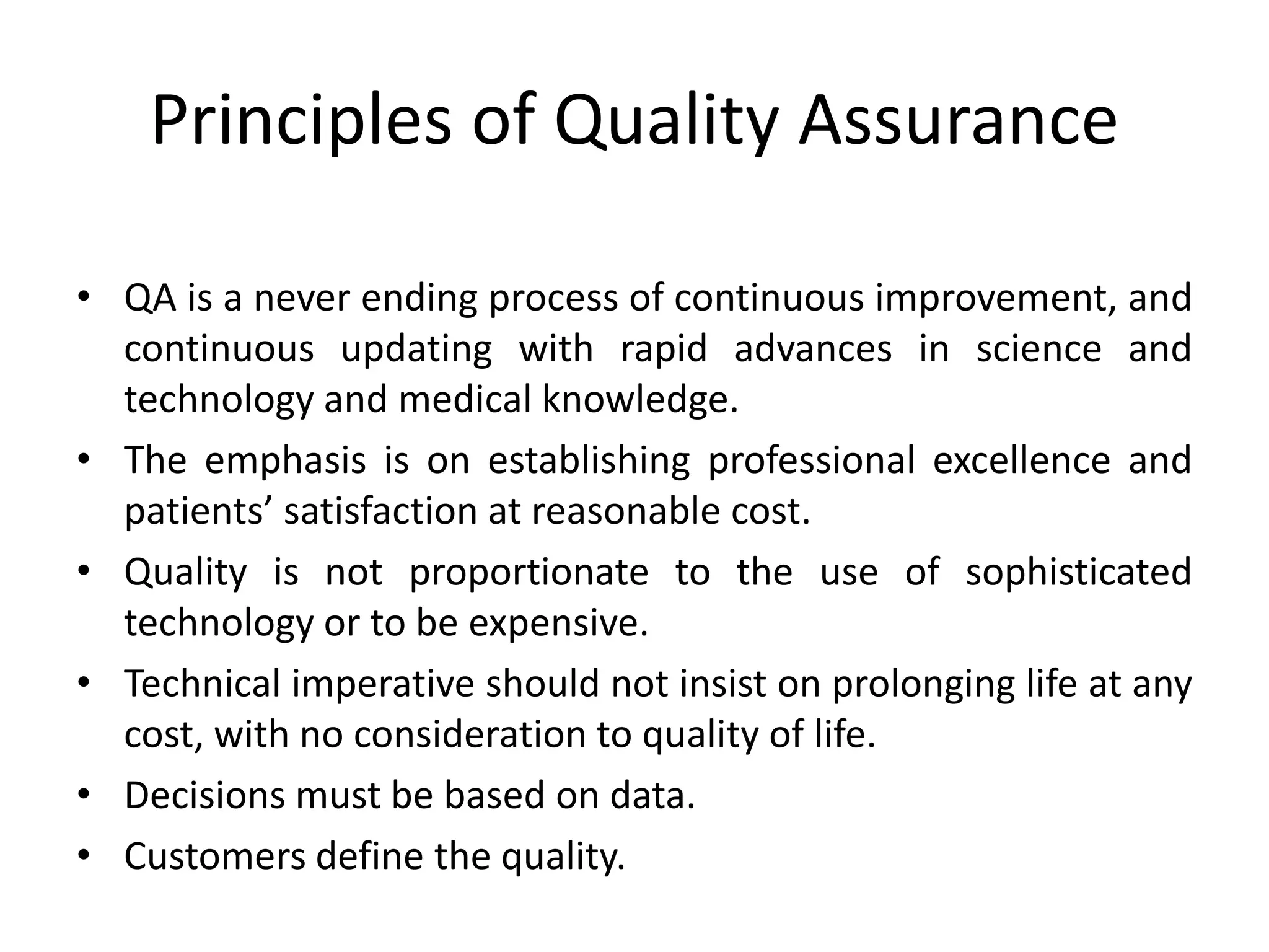 Quality Assurance of Healthcare Services | PPTX