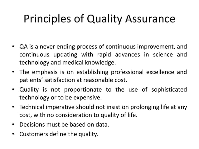 Quality Assurance of Healthcare Services | PPTX | Healthcare Industry ...