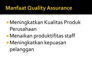 Quality assurance of management control | PPTX