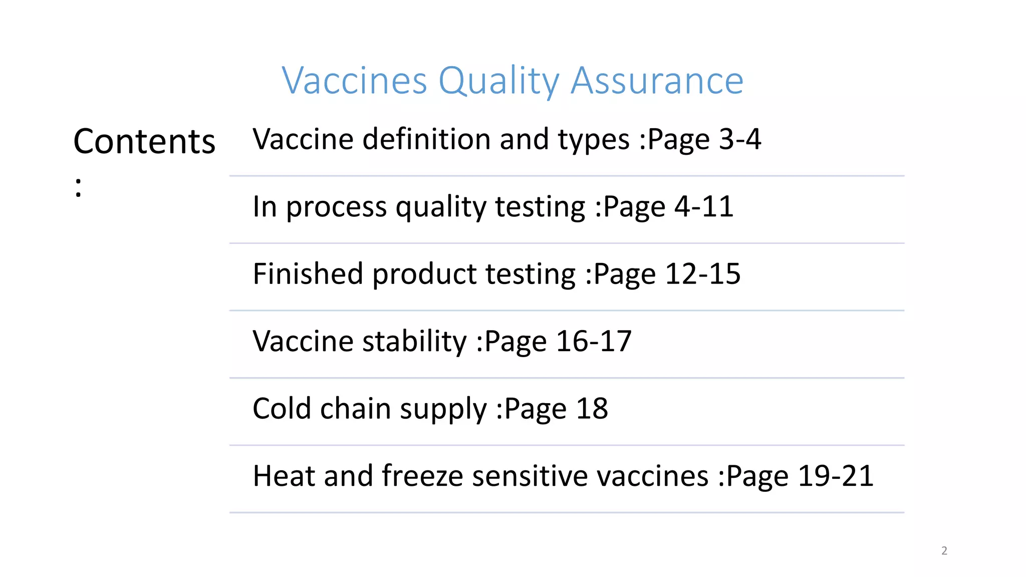 Quality assurance of vaccines pqm | PDF