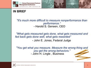 Quality Assurance & Post Award Performance Measurement | PPT