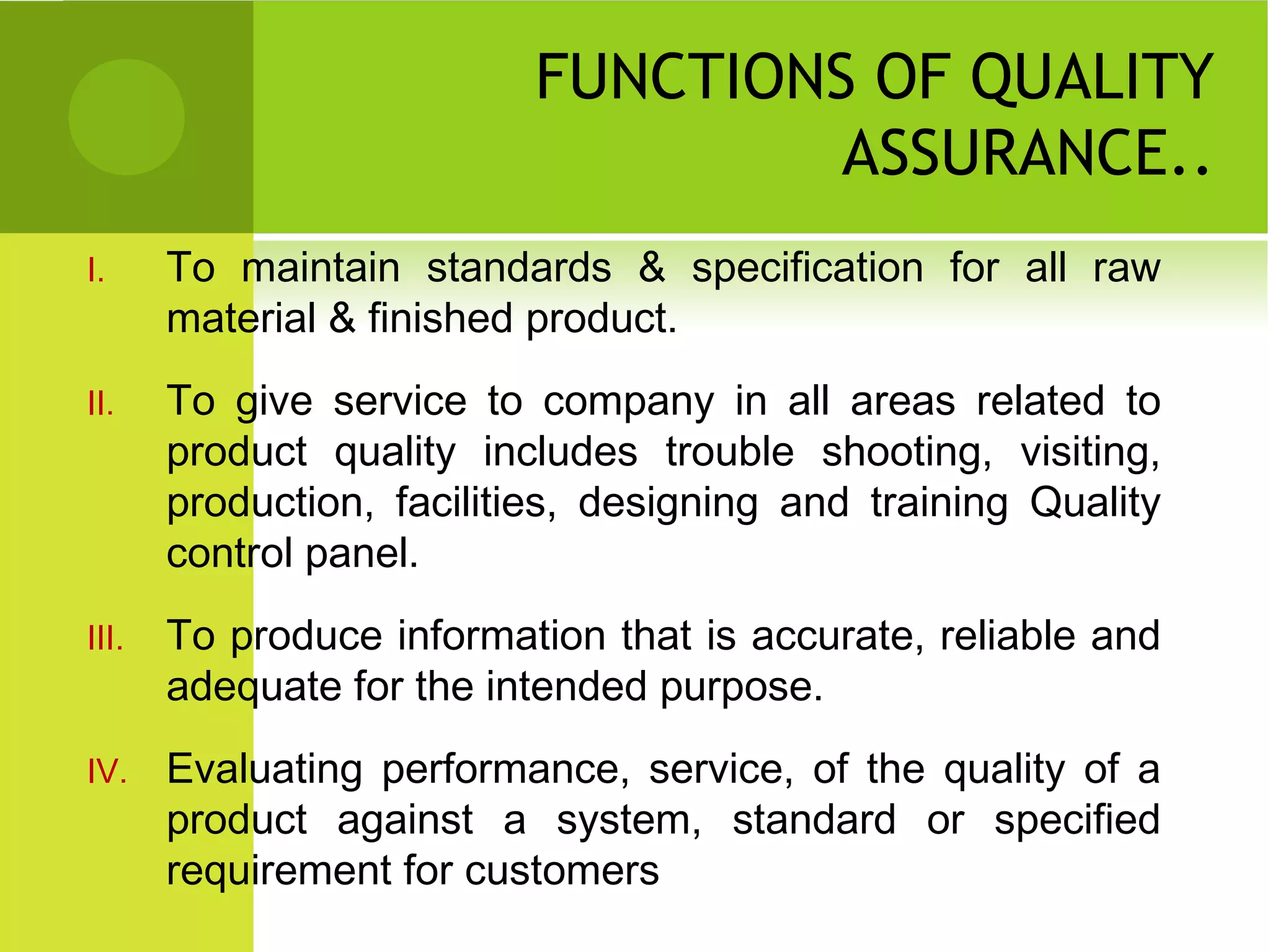Quality assurance ppt | PPT
