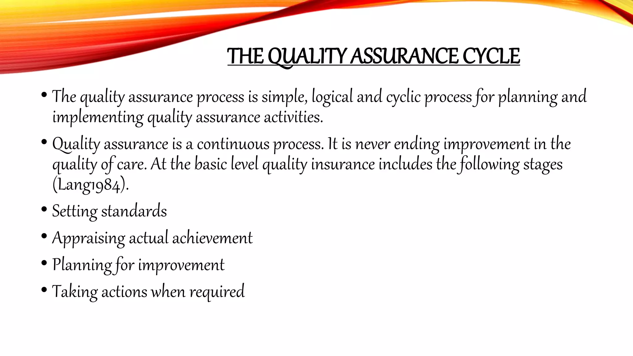 Quality assurance ppt | PPTX