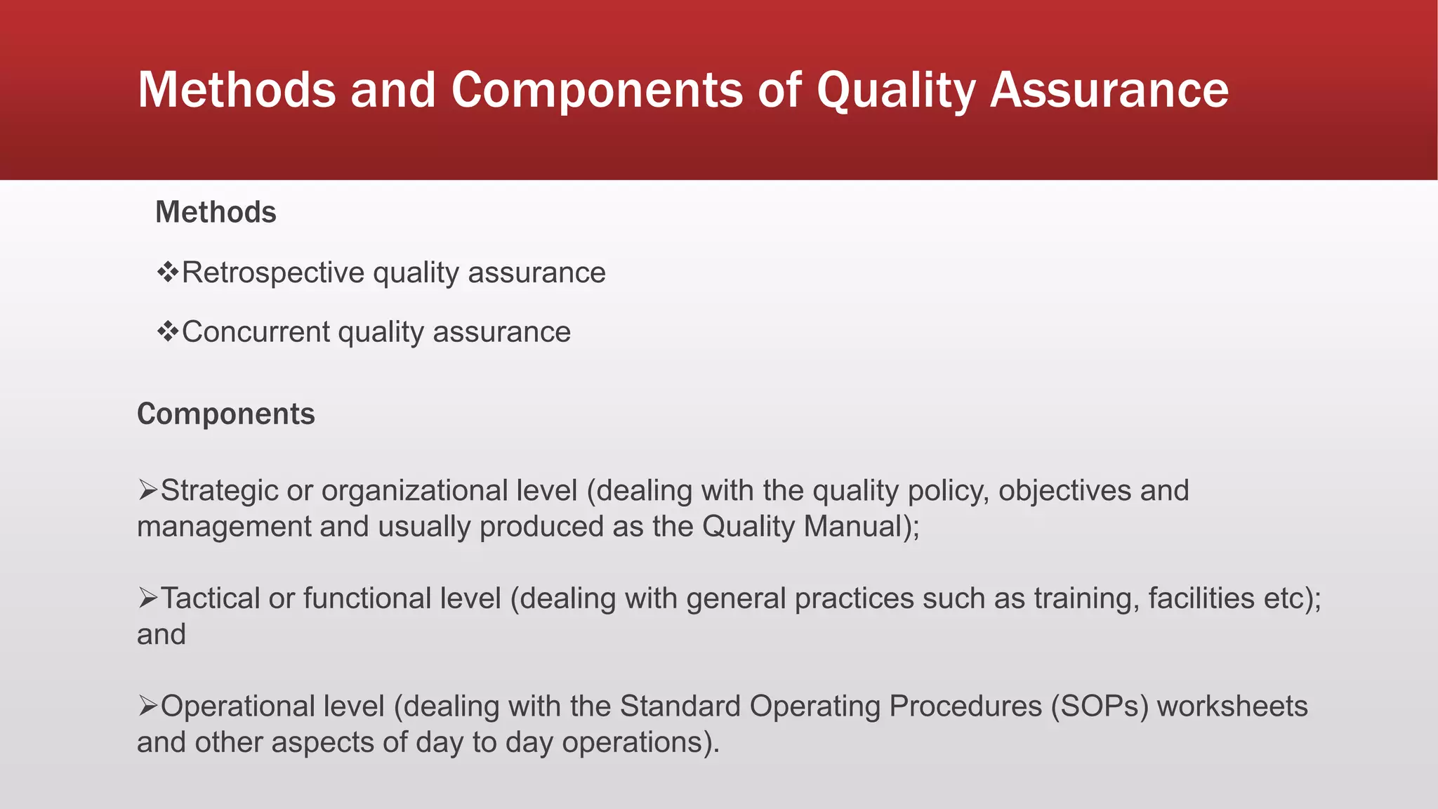 Quality assurance program | PPTX