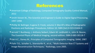 Quality Assurance Programme in Computed Tomography | PPTX