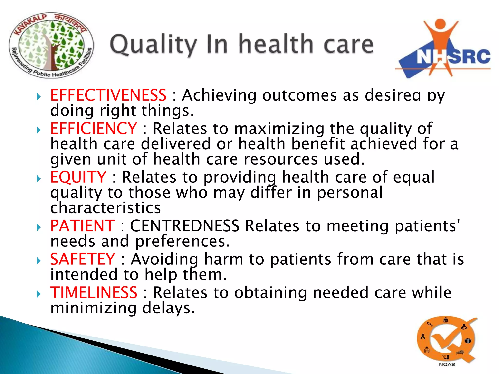 Quality assurance programs overview in government hospital | PPTX