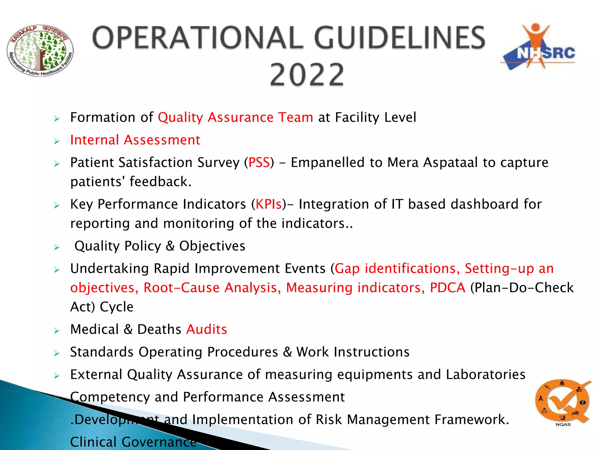 Quality assurance programs overview in government hospital | PPTX