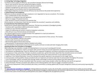Quality Assurance Standards of Service by the Best Visa Consultant in ...