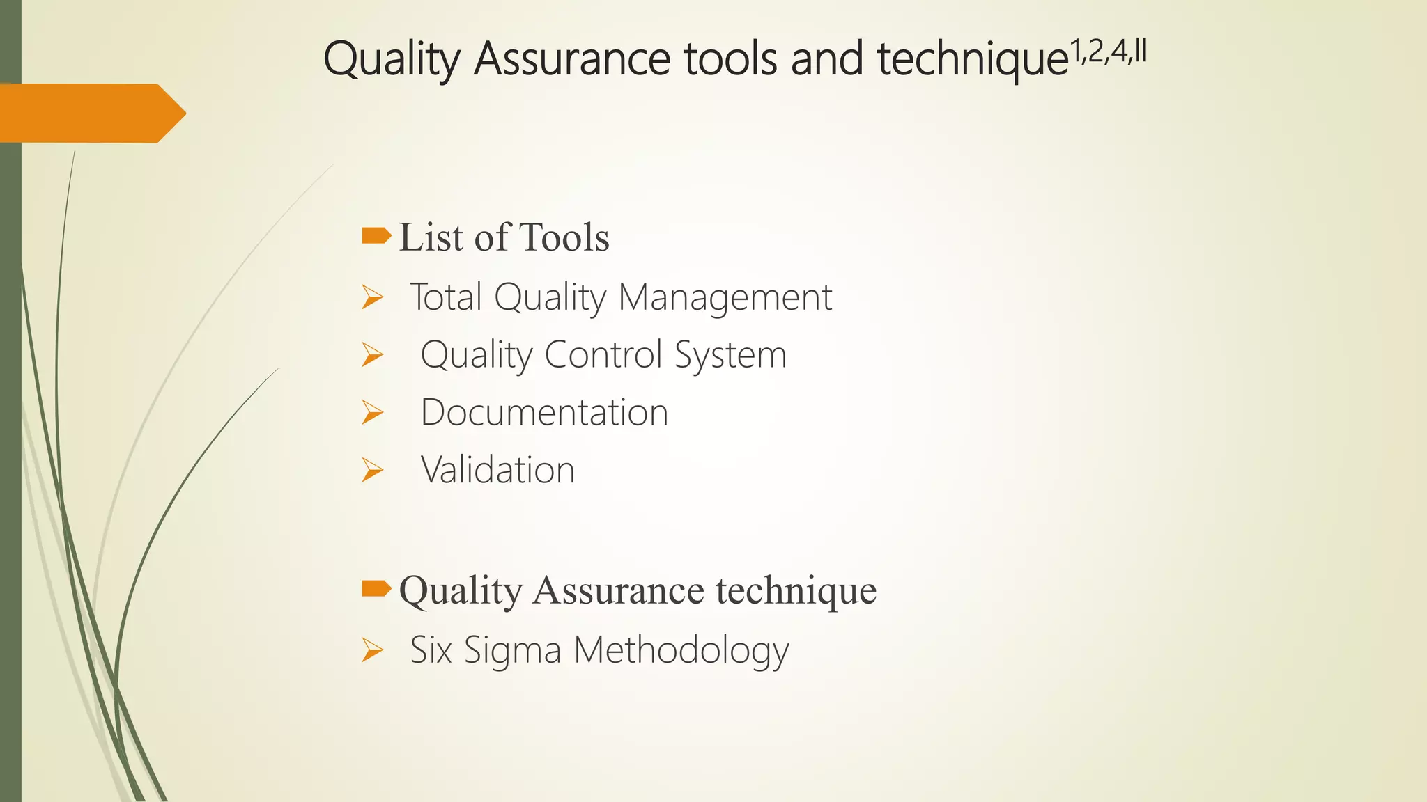 Quality assurance tools & techniques | PPT