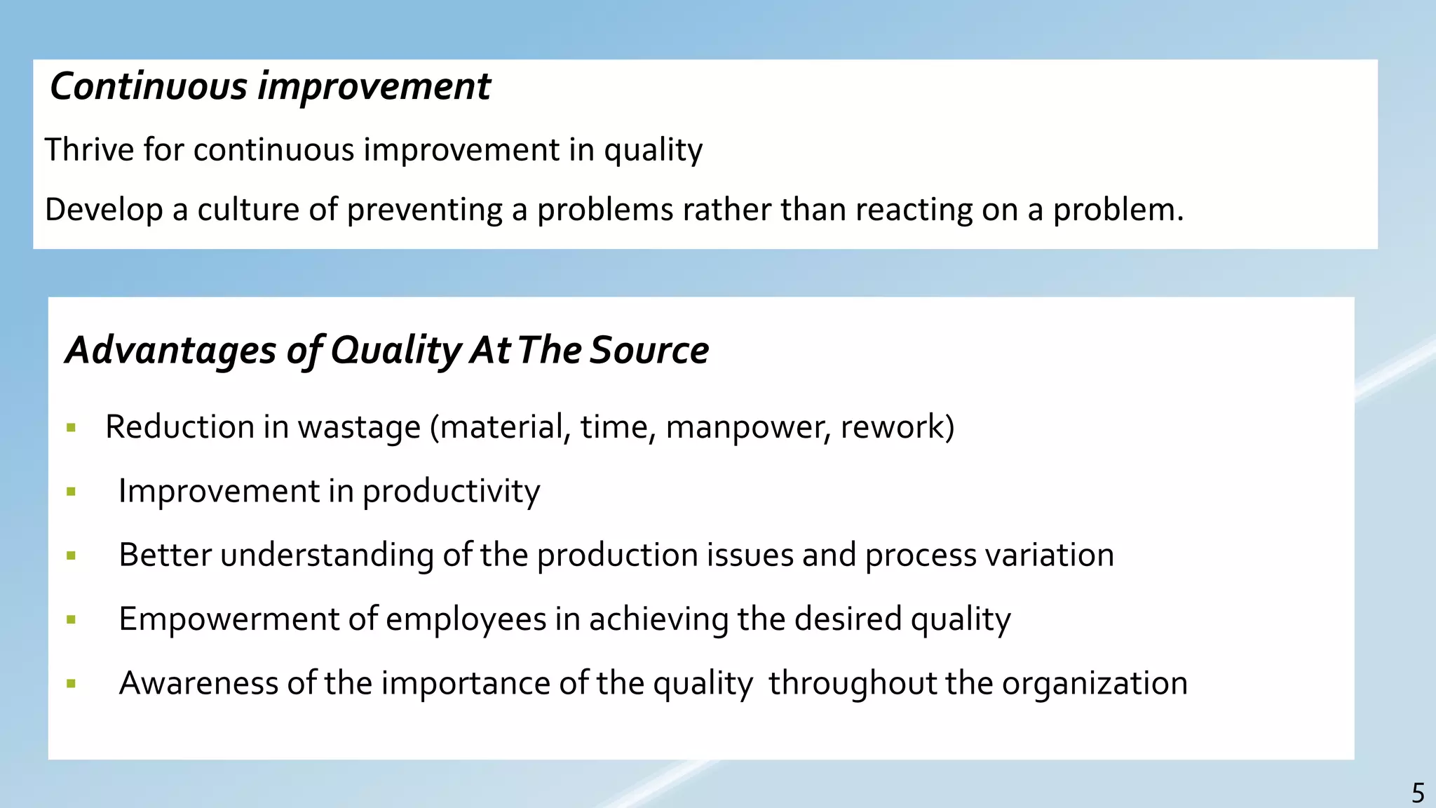 Quality at the source | PPTX