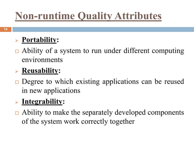 Quality attributes in software architecture | PPTX | Operating Systems ...