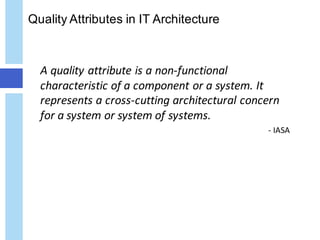 IASA Architecture Pillars - Quality Attributes | PDF