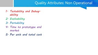 Quality attributes(Non operational) of embedded systems | PPTX