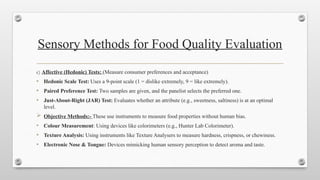 Quality Attributes Used to Evaluate Food Quality | PPTX