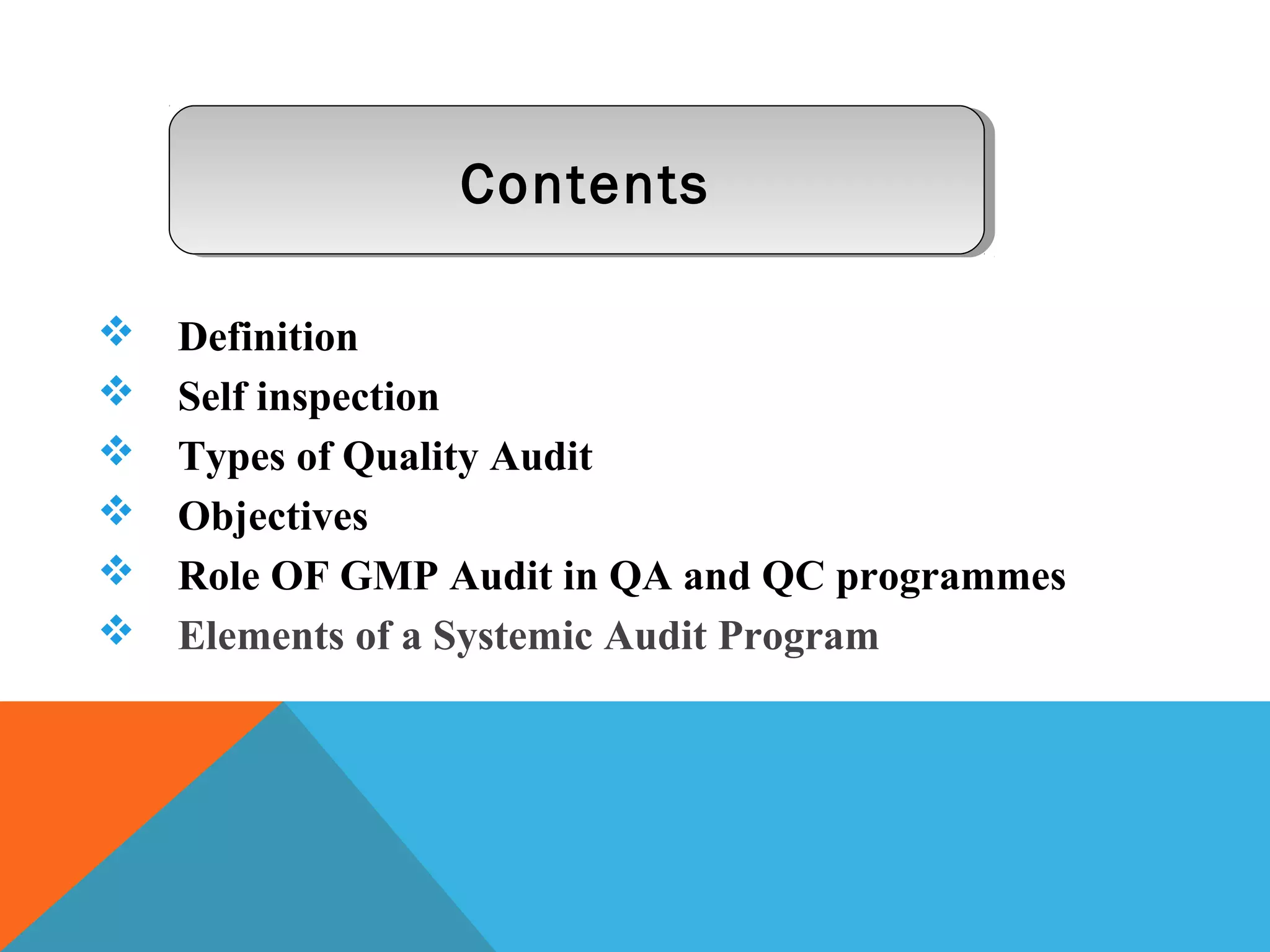 Quality audit slideshare | PPT