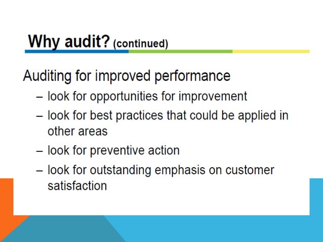 Quality audit slideshare | PPT