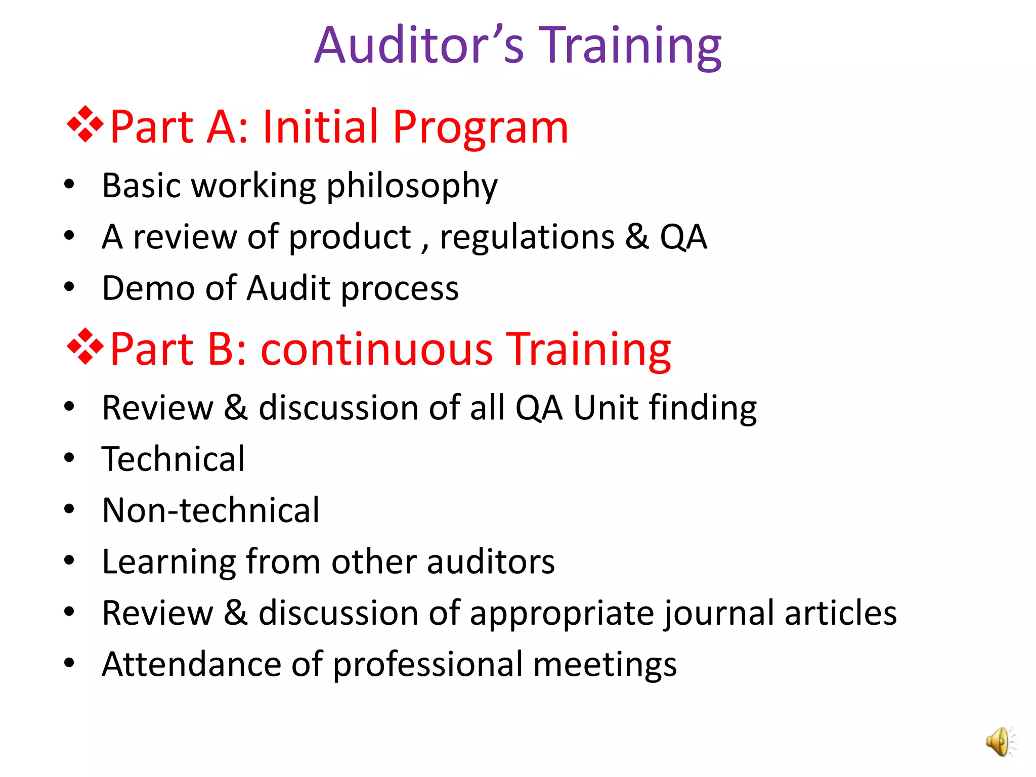 Quality audit | PPTX