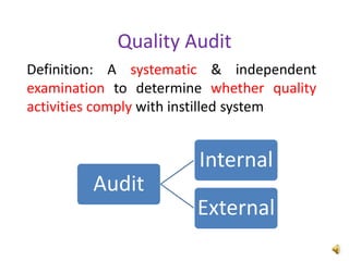 Quality audit | PPTX