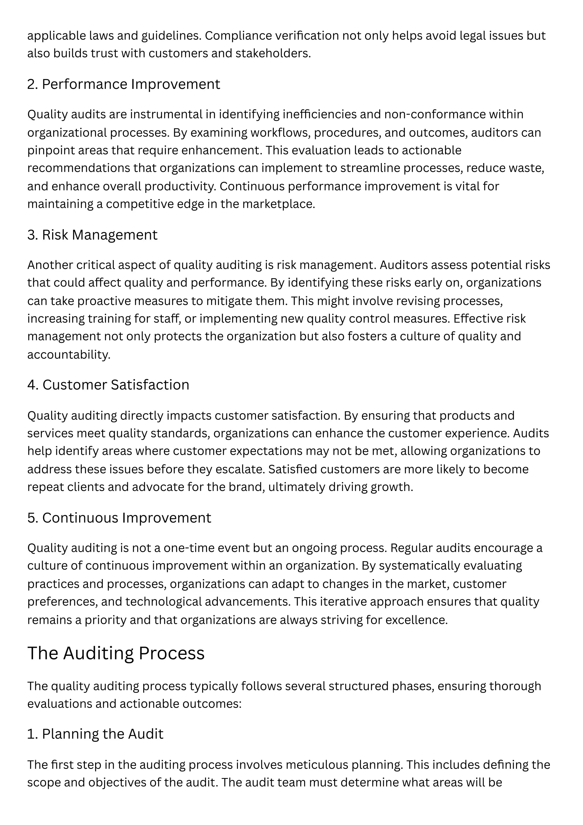 Quality Auditing: Ensuring Excellence in Business Practices | PDF