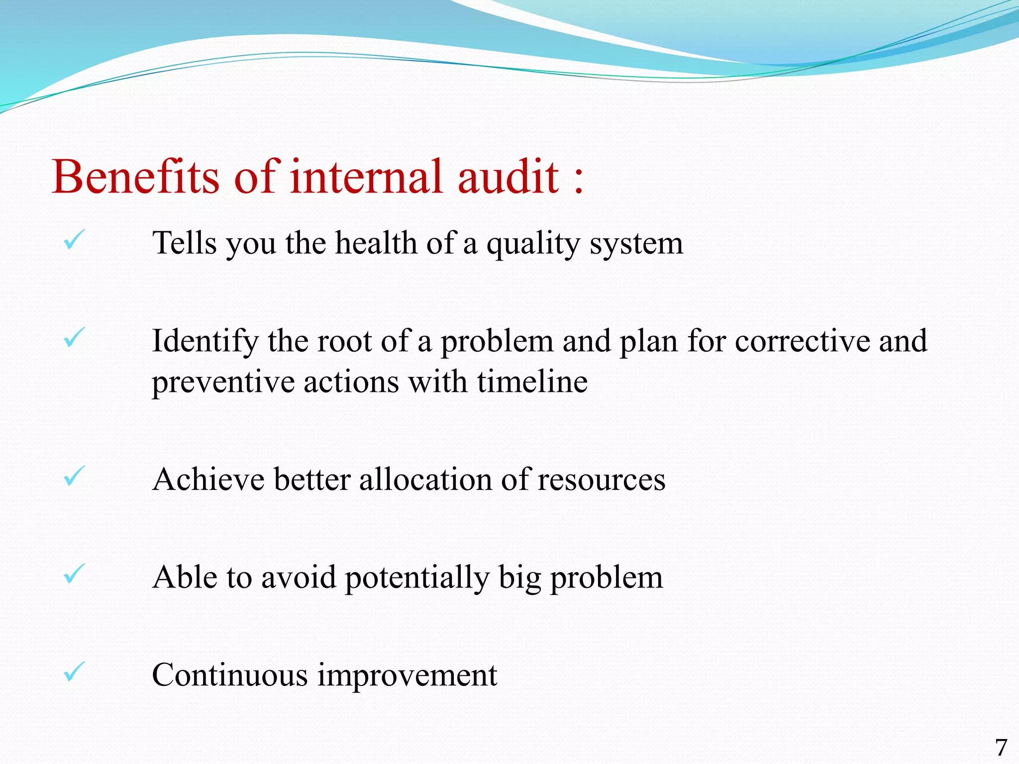 Quality audit plan | PPTX