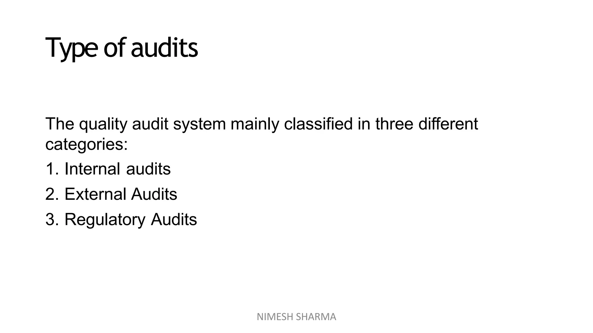 Quality audit - QA | PPTX