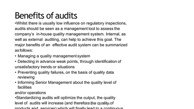 Quality audit - QA | PPTX