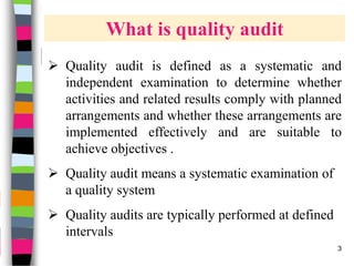 QUALITY AUDITS | PPTX