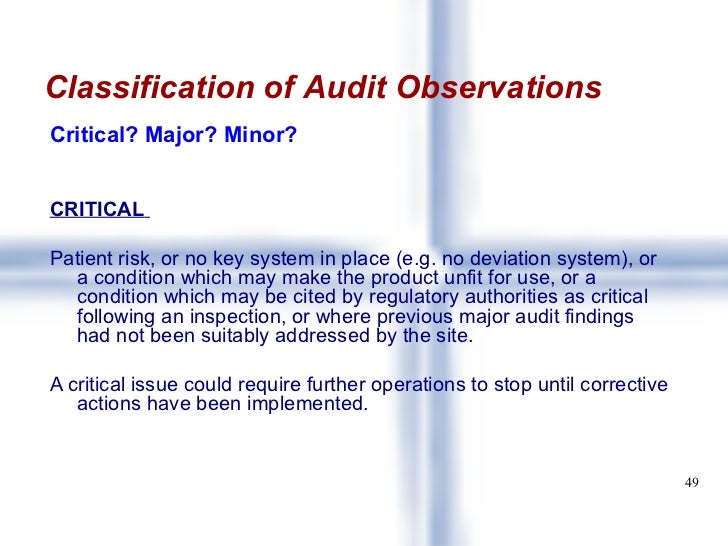 Quality audits training for auditors