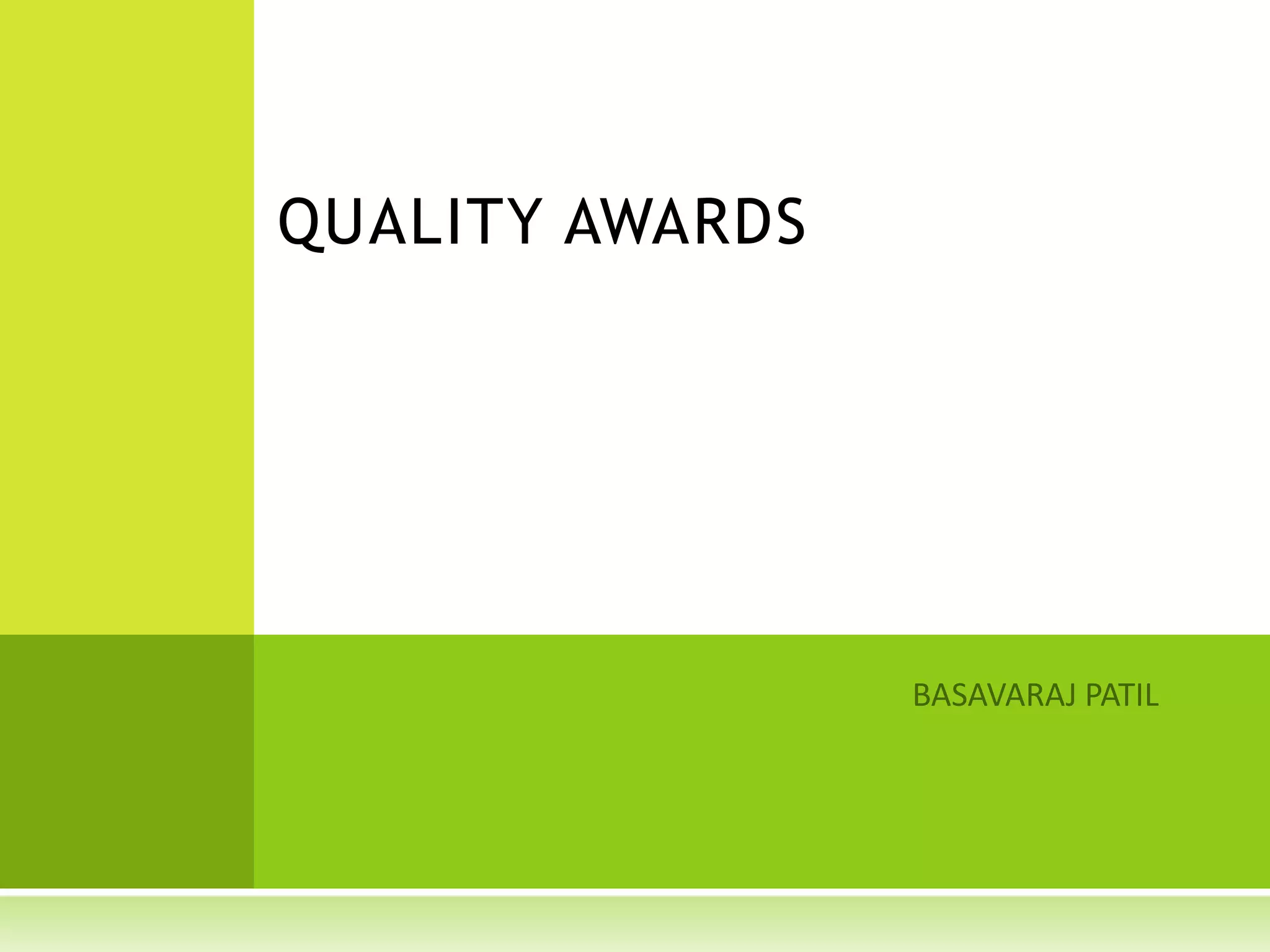Quality awards | PPTX