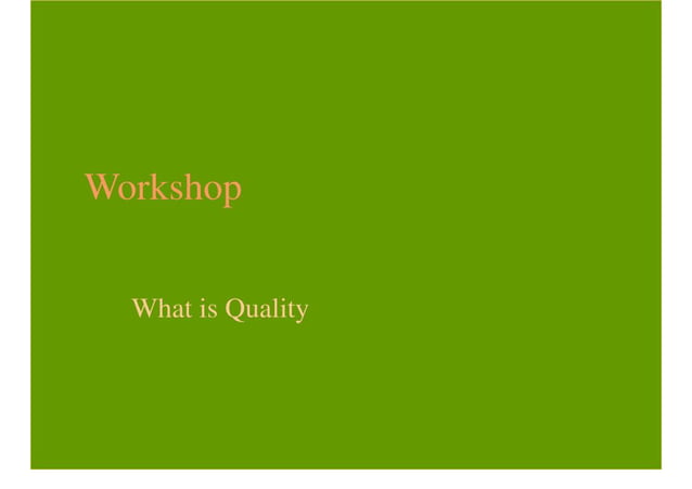 Quality Awareness | PDF