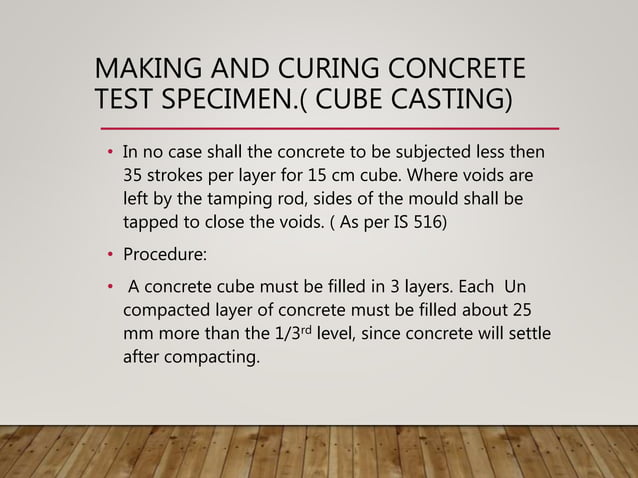 Concrete cube casting and Testing. | PPTX