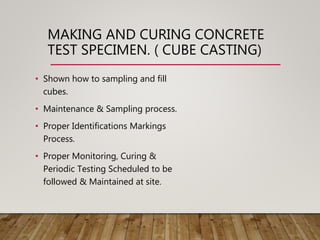 Concrete cube casting and Testing. | PPTX