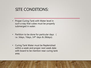 Concrete cube casting and Testing. | PPTX