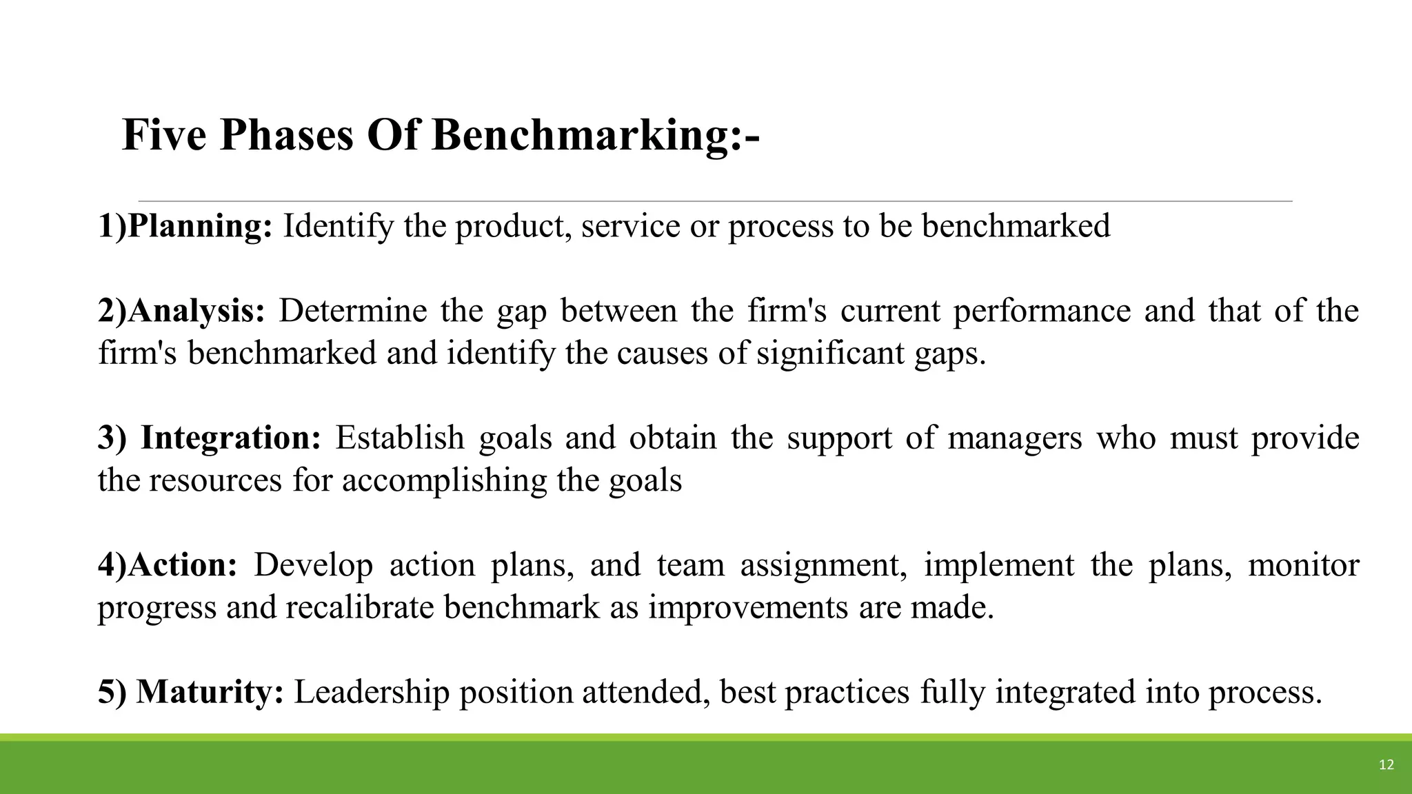 Quality benchmarking | PDF