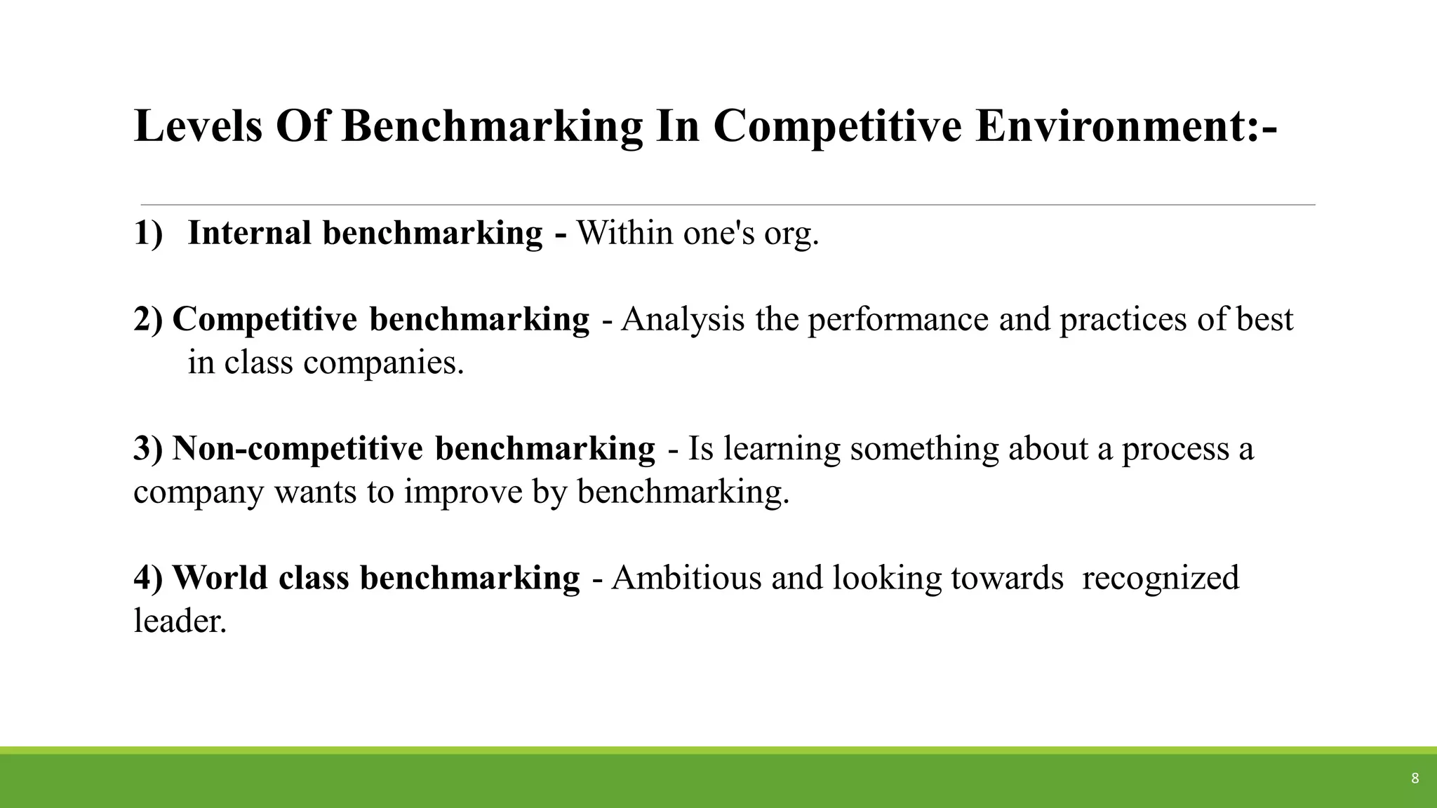 Quality benchmarking | PDF