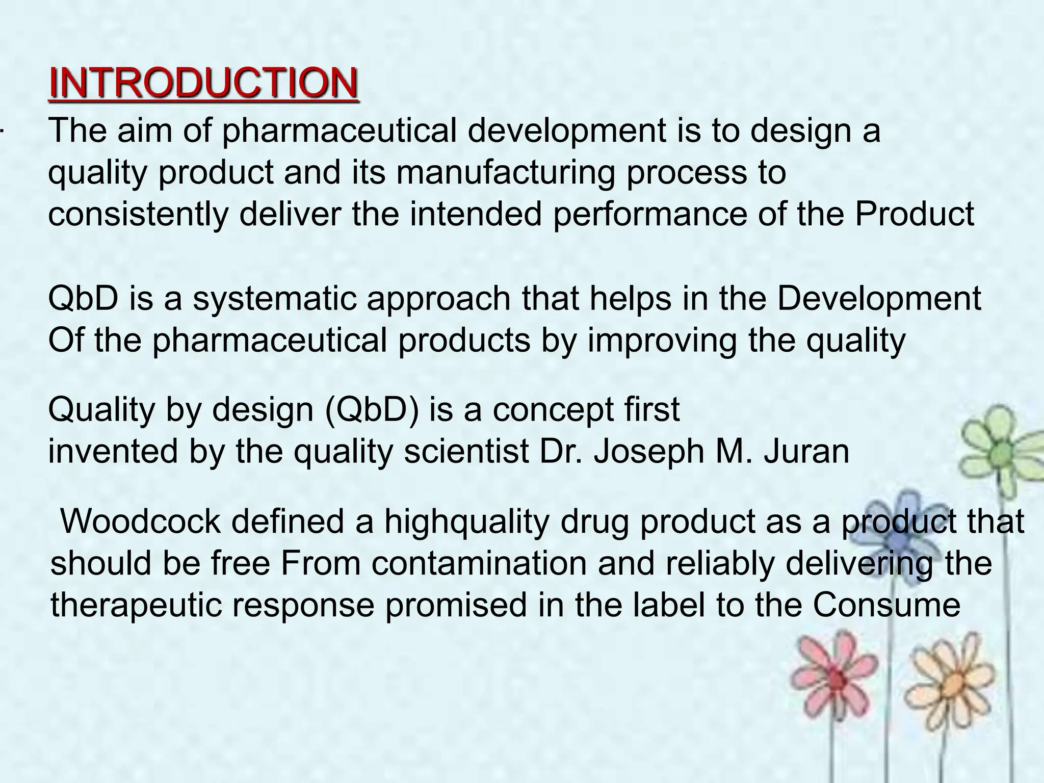 Quality By Design project work | PPTX